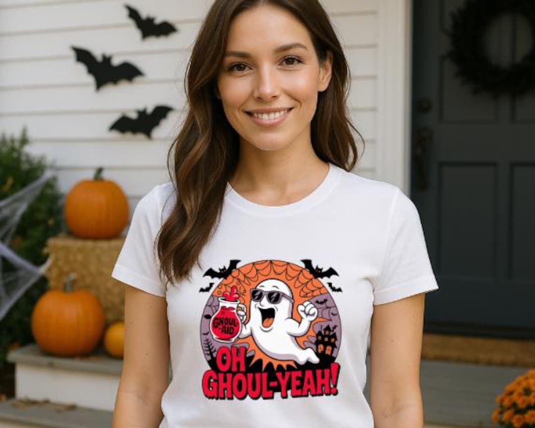 Halloween Tshirt PNG Ghoul Aid Funny Ghost With Pitcher Kool Aid Parody ...