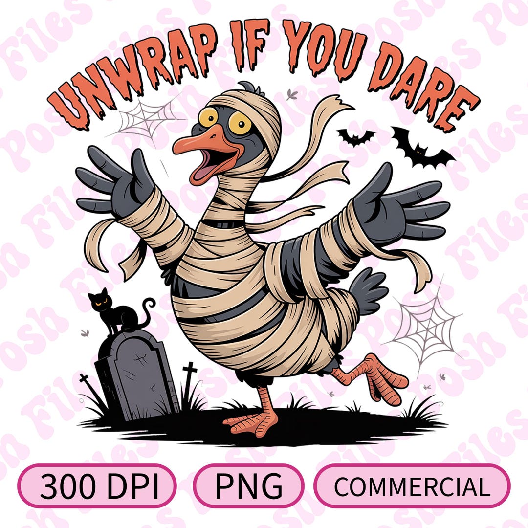 Get Spooky With This Funny Mummy Goose Clipart for Halloween Crafts ...