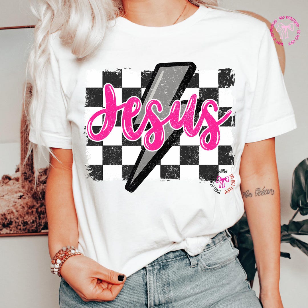 Jesus PNG, Retro Christian Shirt Download, Girly Church Mom Shirt ...