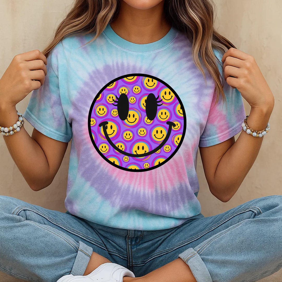 Smiley Face PNG, Retro Happy Smiley Face, Preppy Eyelashes Smiley ...