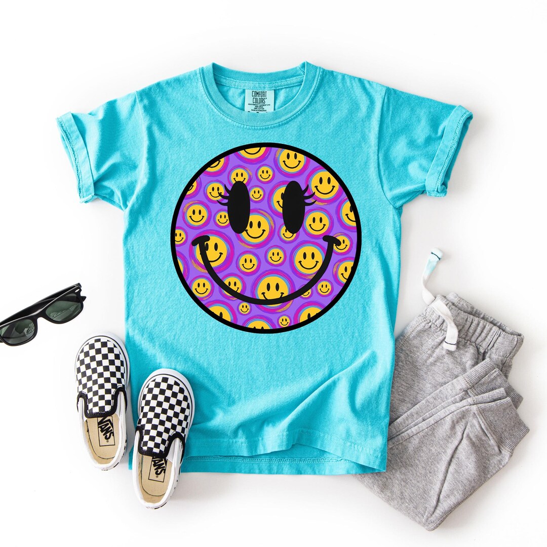 Smiley Face PNG, Retro Happy Smiley Face, Preppy Eyelashes Smiley ...