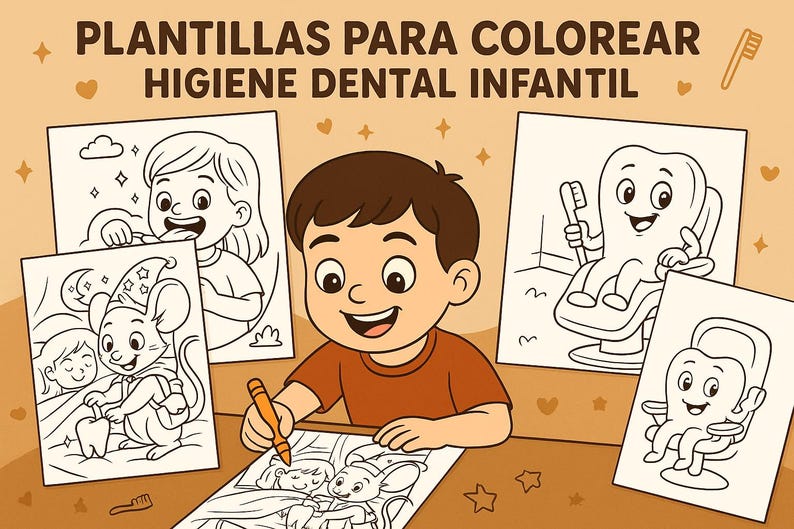 18 Children's Oral Hygiene Coloring Pages - Educational and Fun ...