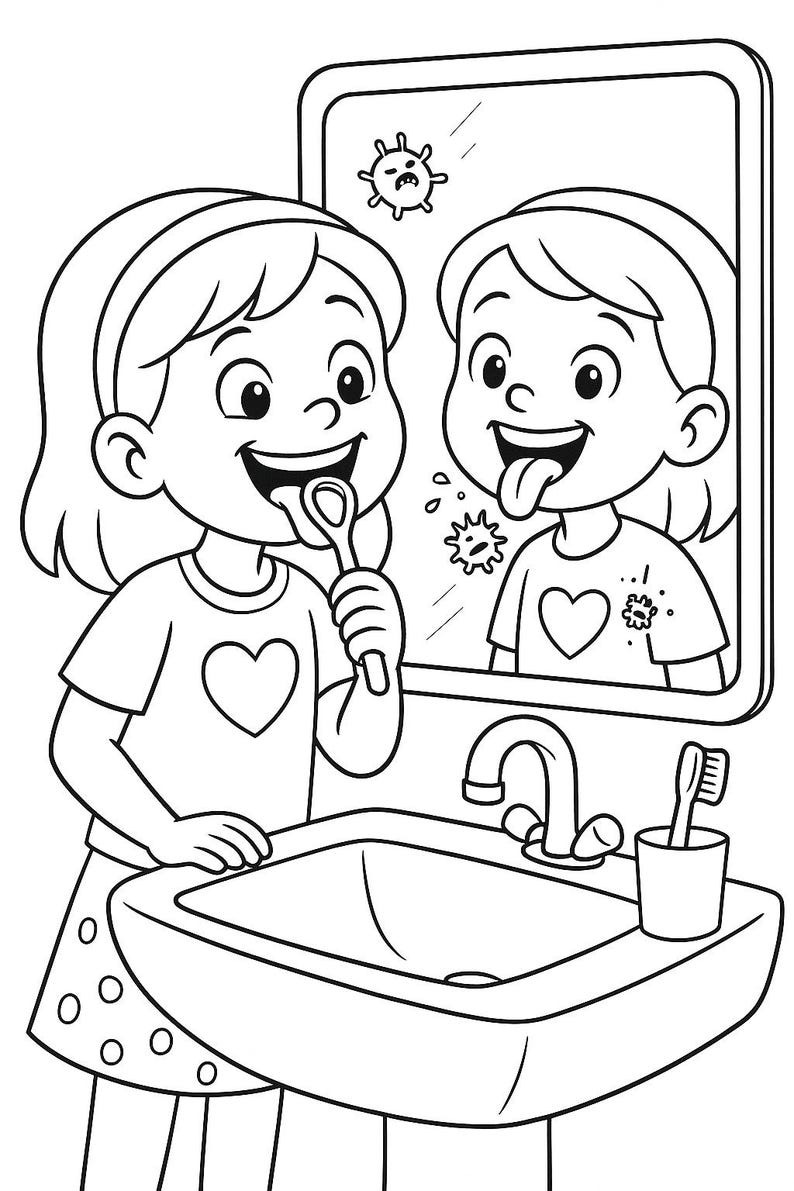 18 Children's Oral Hygiene Coloring Pages - Educational and Fun ...