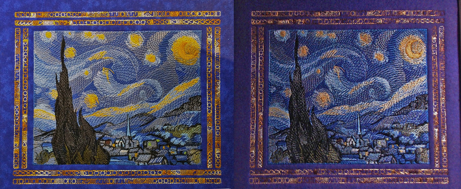 Starry Night Embroidered Tapestry embroidered Wall Art - Etsy