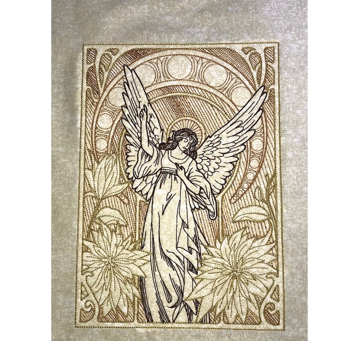 7 X 10 Embroidered Angel Tapestry embroidered Wall Art - Etsy