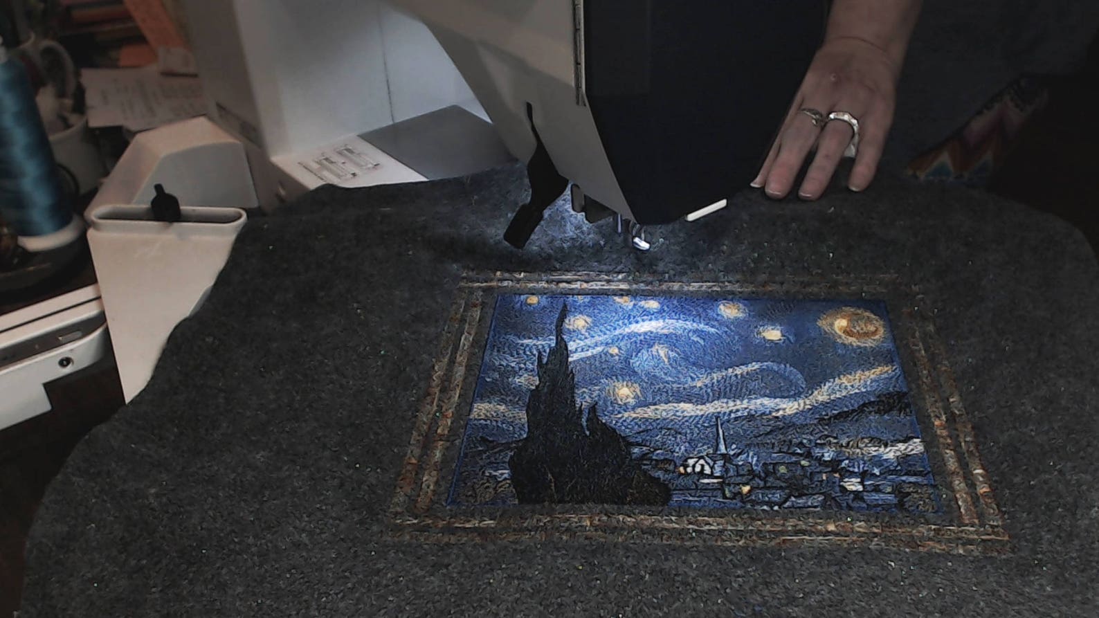 Starry Night Embroidered Tapestry embroidered Wall Art - Etsy