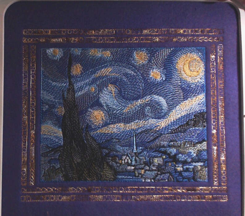 Starry Night Embroidered Tapestry embroidered Wall Art - Etsy