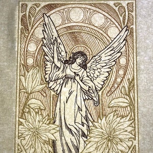7 X 10 Embroidered Angel Tapestry embroidered Wall Art, 16x 18 Overall ...