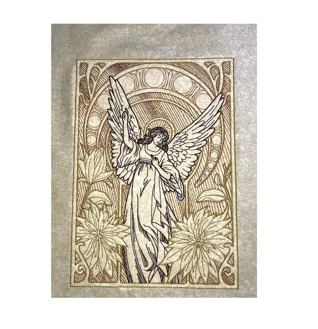7 X 10 Embroidered Angel Tapestry embroidered Wall Art, 16x 18 Overall ...