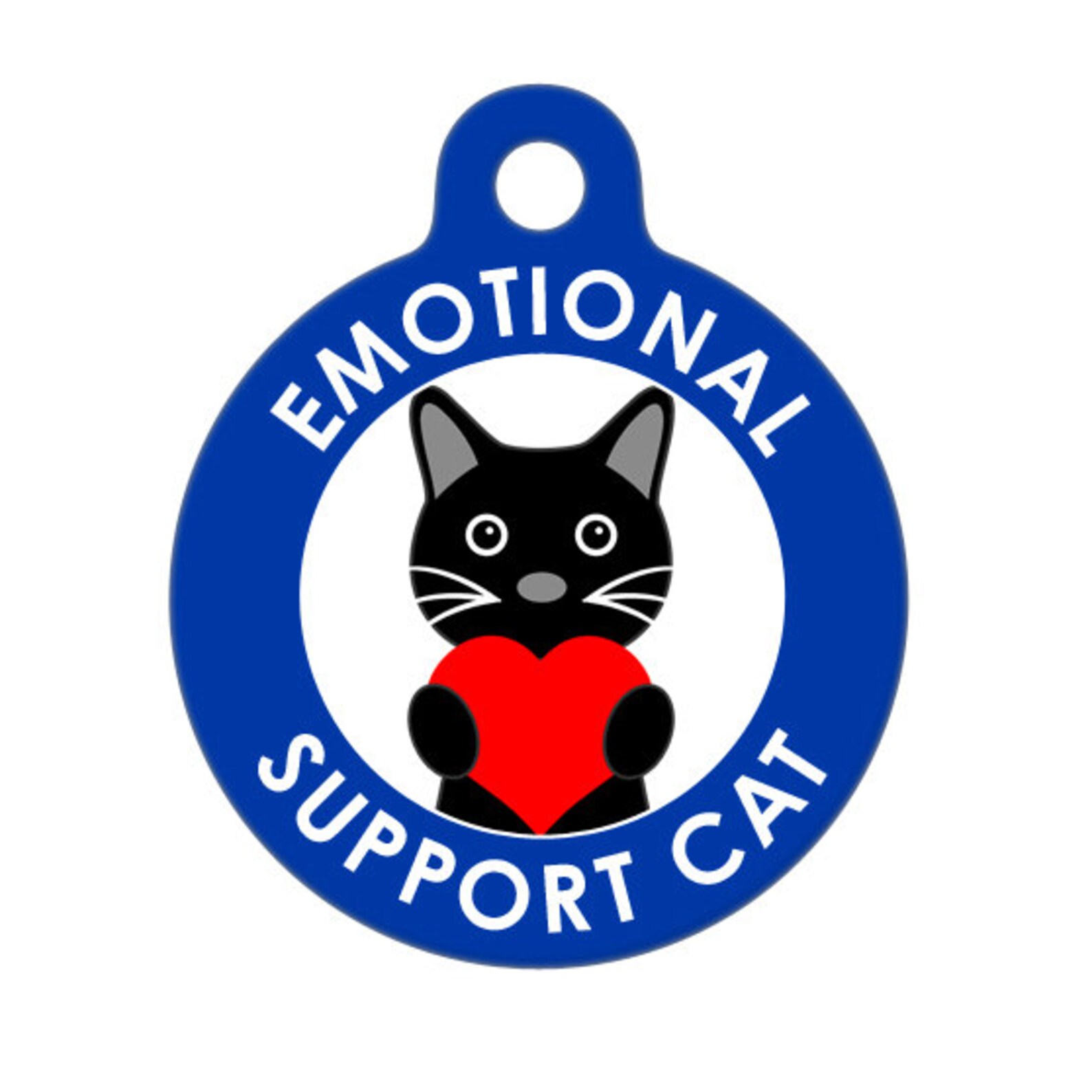 Pet ID Tag Emotional Support Cat - Etsy
