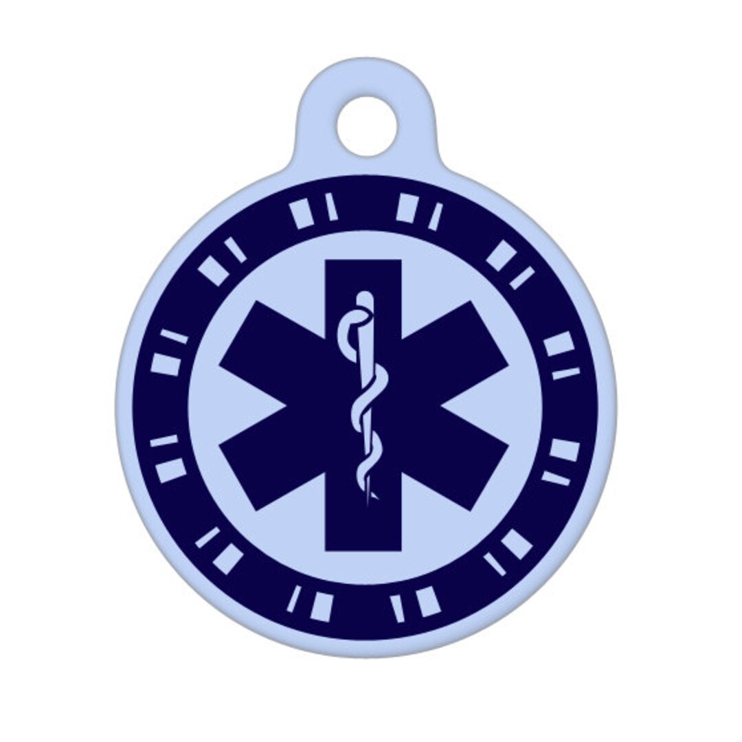 Medical ID Tag Blue Medical Alert - Etsy