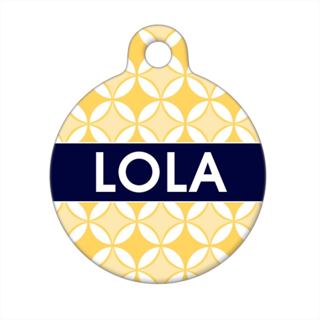 Pet ID Tag - Lola Custom Name on Front - Etsy