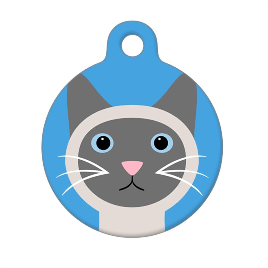 Pet ID Tag - Blue Point Siamese Cat - Etsy