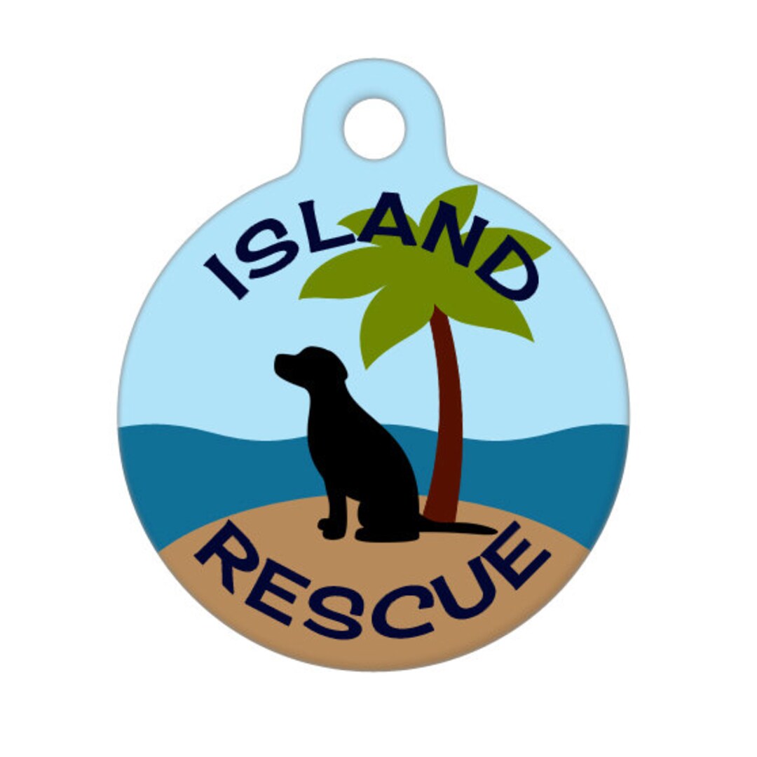 Pet ID Tag Island Rescue Dog - Etsy