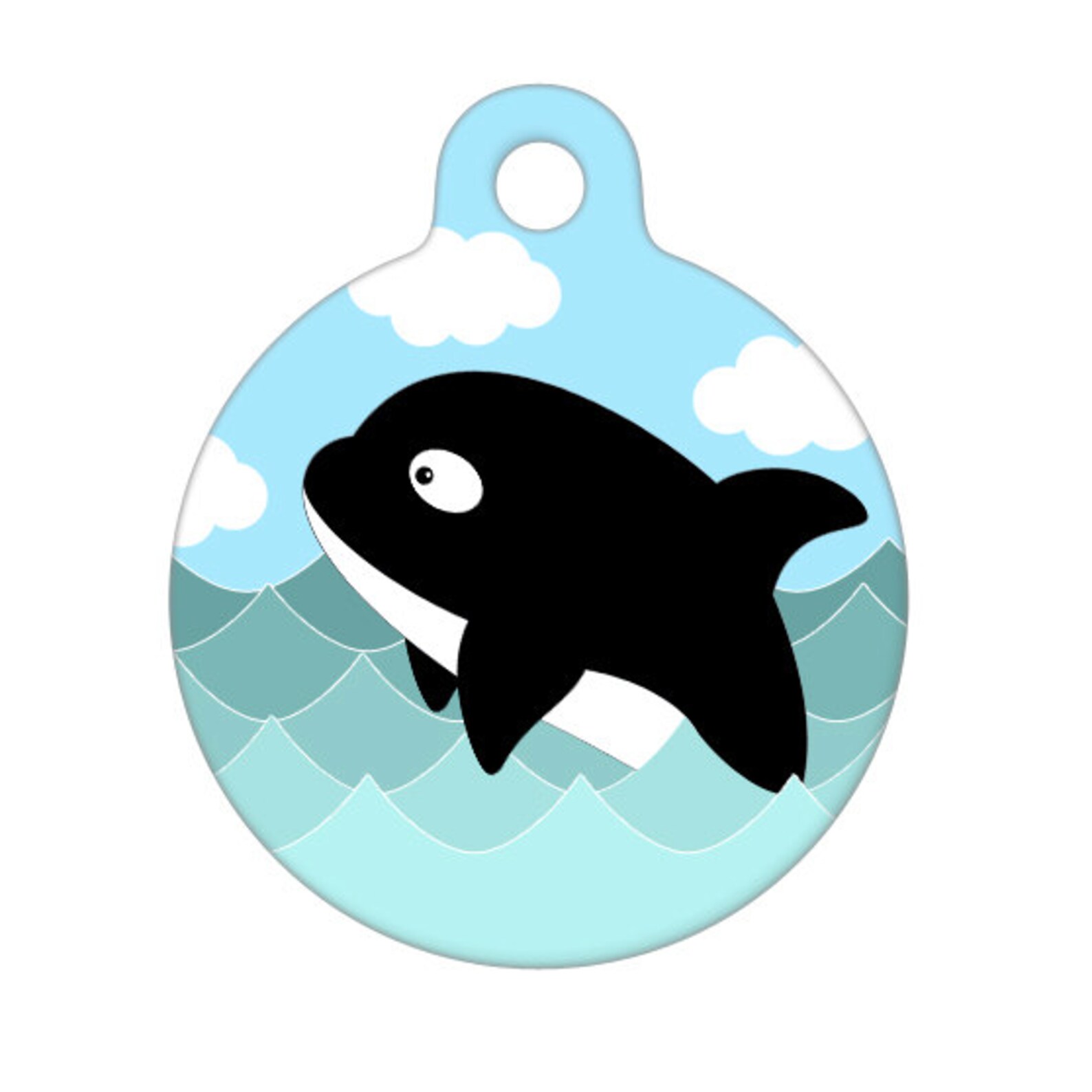 Pet ID Tag Orca Whale | Etsy