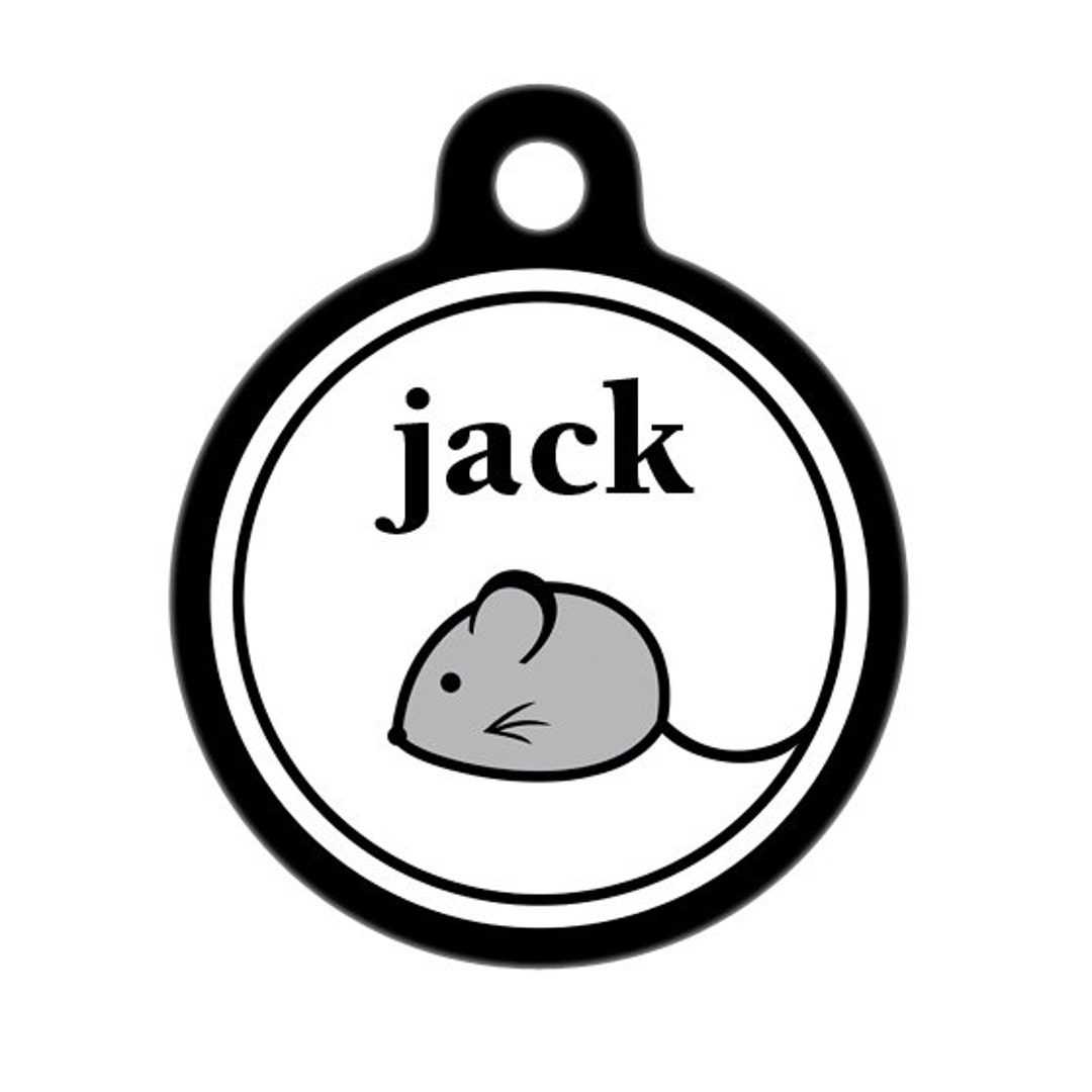 Pet Tag Jack Mouse Custom Name on Front - Etsy