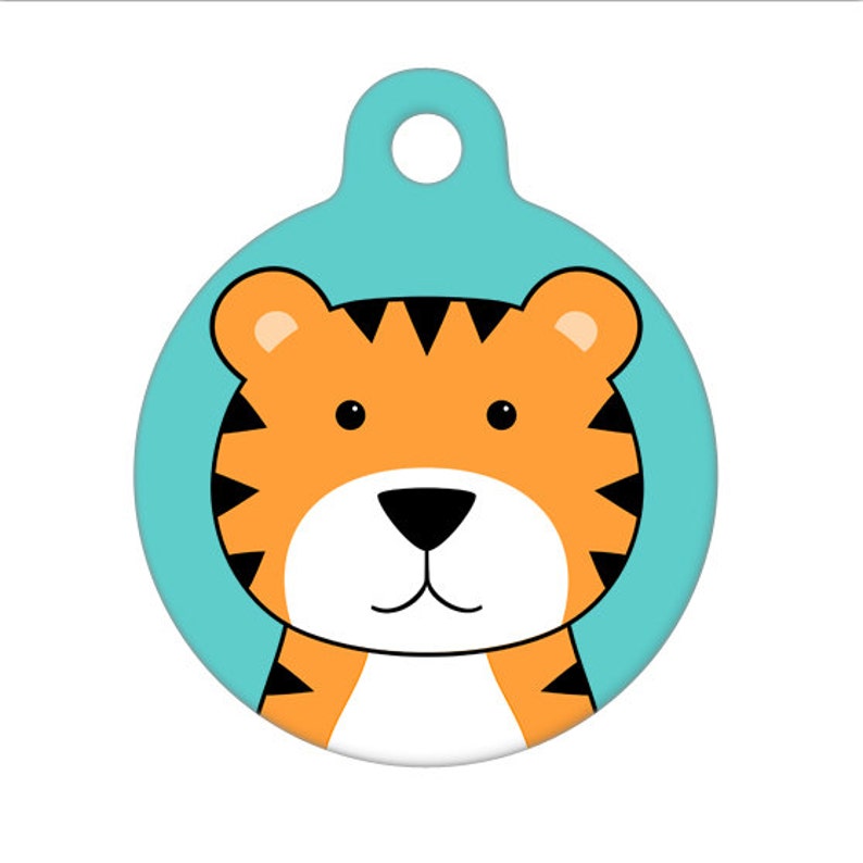 Pet ID Tag Tiger - Etsy