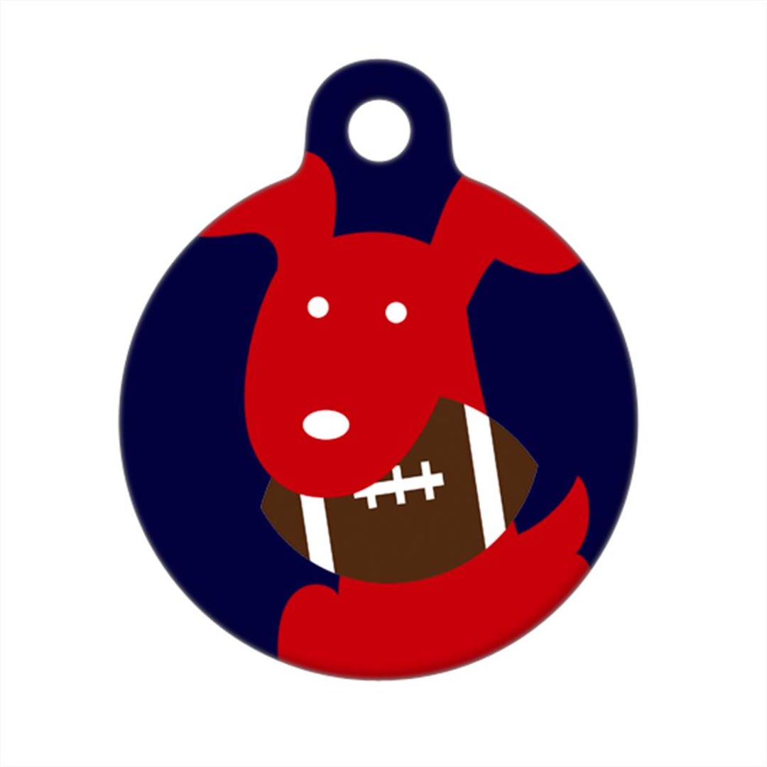 Pet ID Tag - Football Team Pup Customize With Your Teams Colors - Etsy