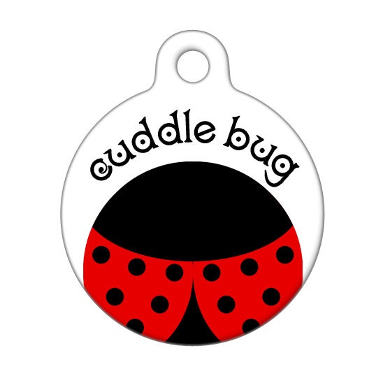 Pet ID Tag Cuddle Bug | Etsy