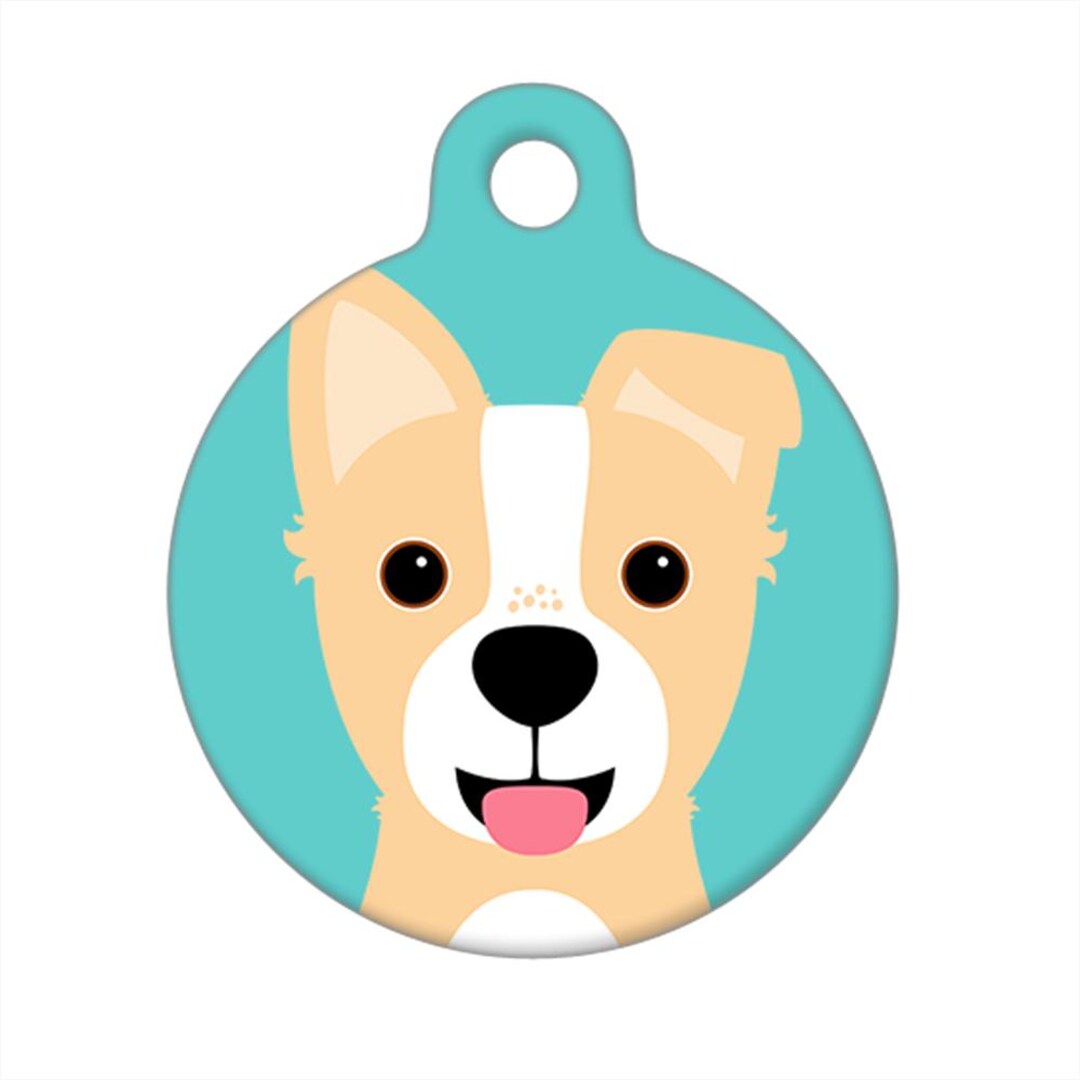Pet ID Tag - Beige, Fawn, Tan, Border Collie - Etsy