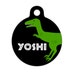 Pet ID Tag Yoshi Raptor Custom Name on Front | Etsy