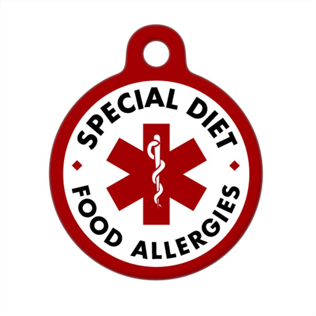 Personalized Medical Alert Pet ID Tag: Food Allergies, Special Diet - Etsy