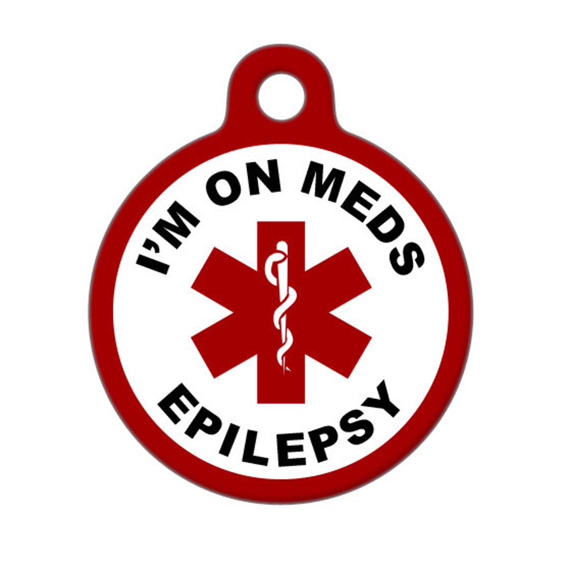 Medical ID Tag I'm on Meds Epilepsy Medical Alert - Etsy