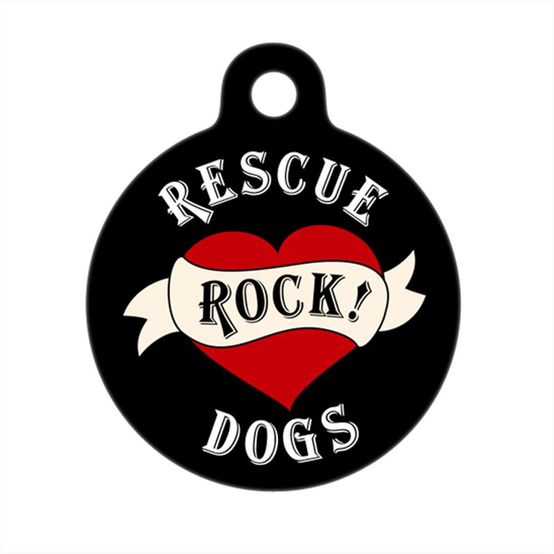 Pet ID Tag - Rescue Dogs Rock Heart - Etsy