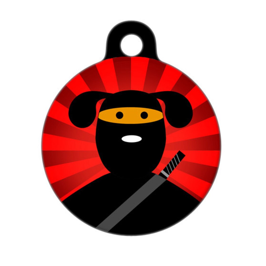 Pet ID Tag Ninja Dog POW - Etsy