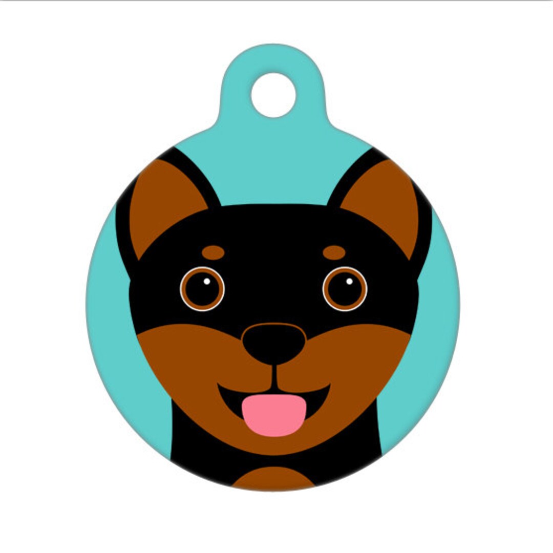 Pet ID Tag Shiba Inu Black and Brown - Etsy