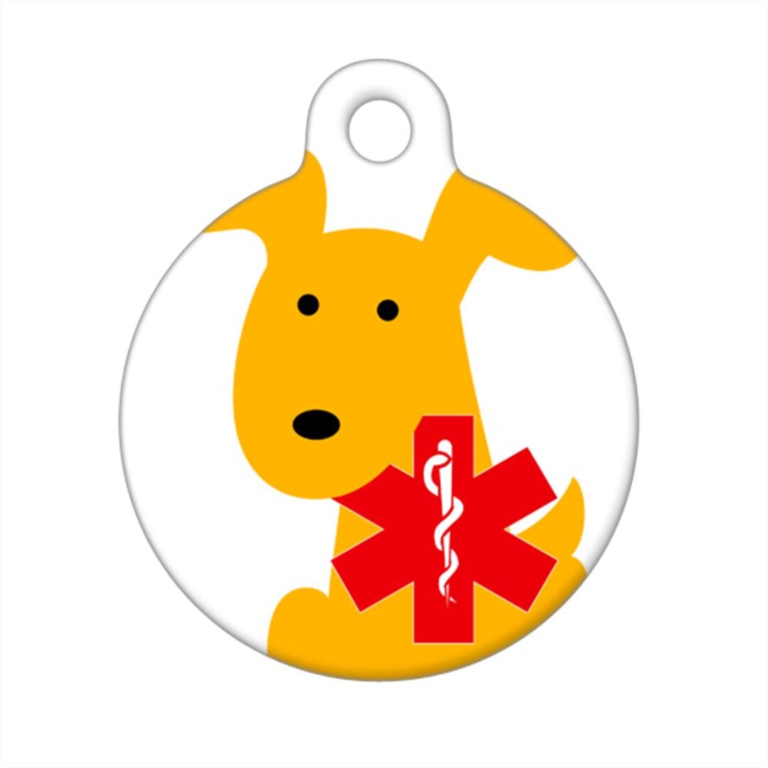 Medical Id Tag - Yellow Dog Medical Alert - Etsy