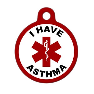 Medical ID Tag I Have Asthma Medical Alert - Etsy