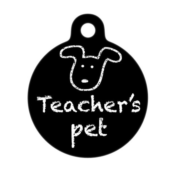 Pet ID Tag Teachers Pet Dog | Etsy
