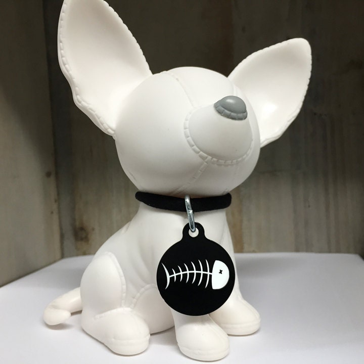 Pet ID Tag Fishbone | Etsy