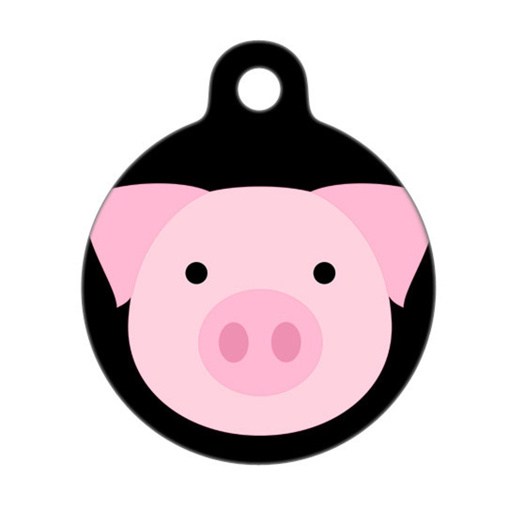 Pet ID Tag Piggy - Etsy