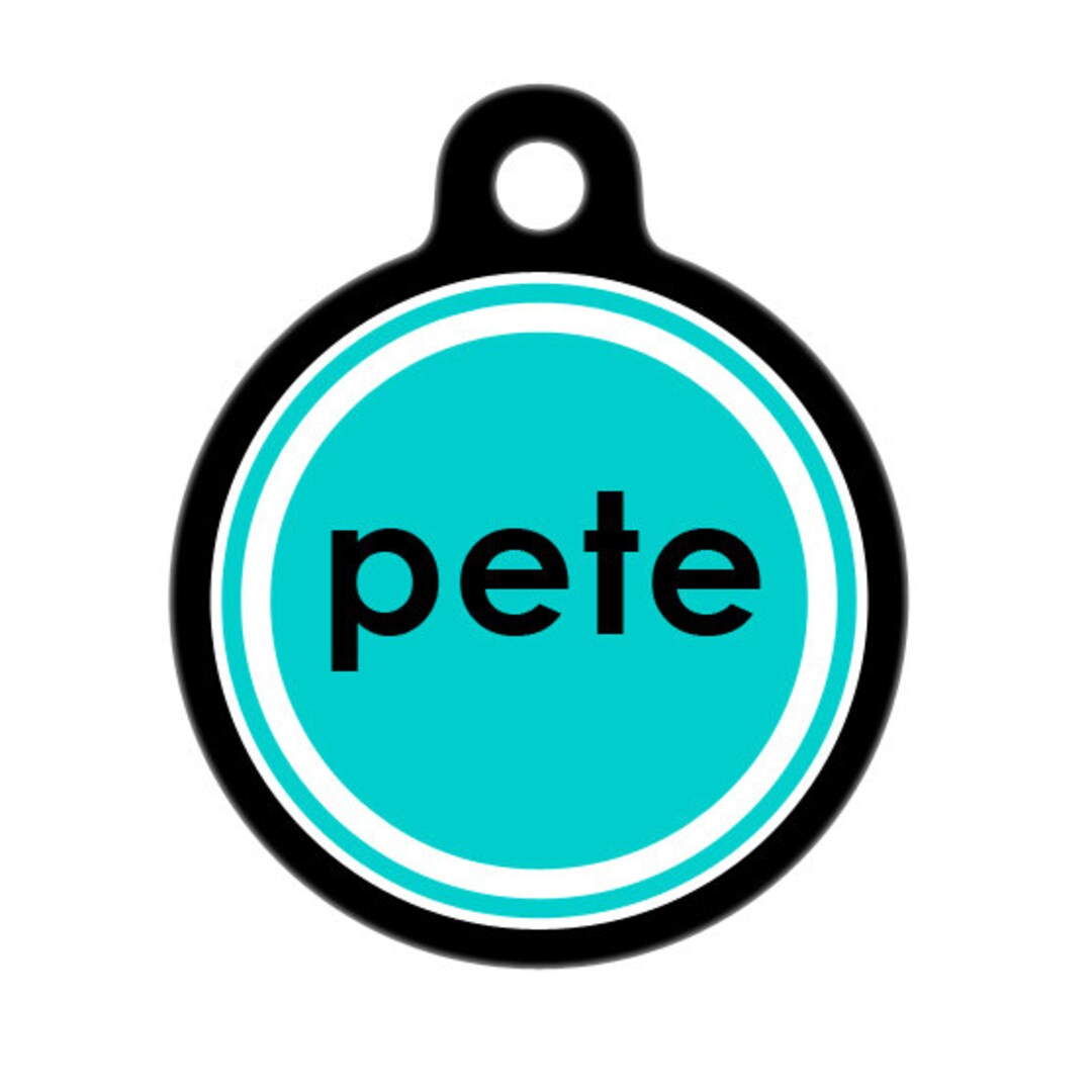 Pet ID Tag Pete Custom Name on Front - Etsy