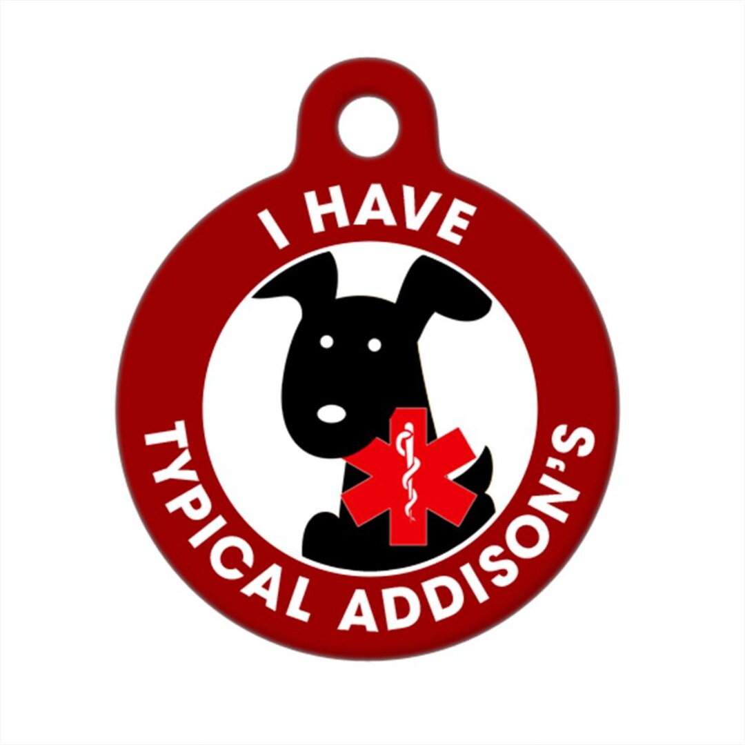 Medical ID Tag - I Have Typical Addisons Disease Black Dog - Etsy