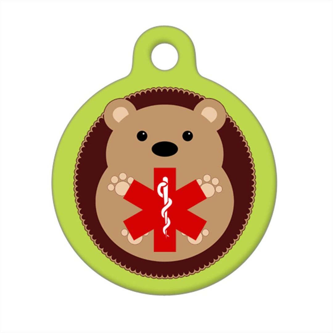 Medical ID Tag - Hedgehog Medical Alert - Etsy