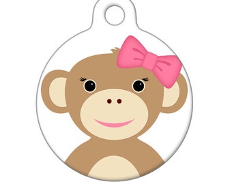 Pink Bow Monkey - Etsy