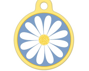 Flower Power Dog Tag, Daisy Dog Tag, Pet Id Tag, Personalized Dog Tag ...