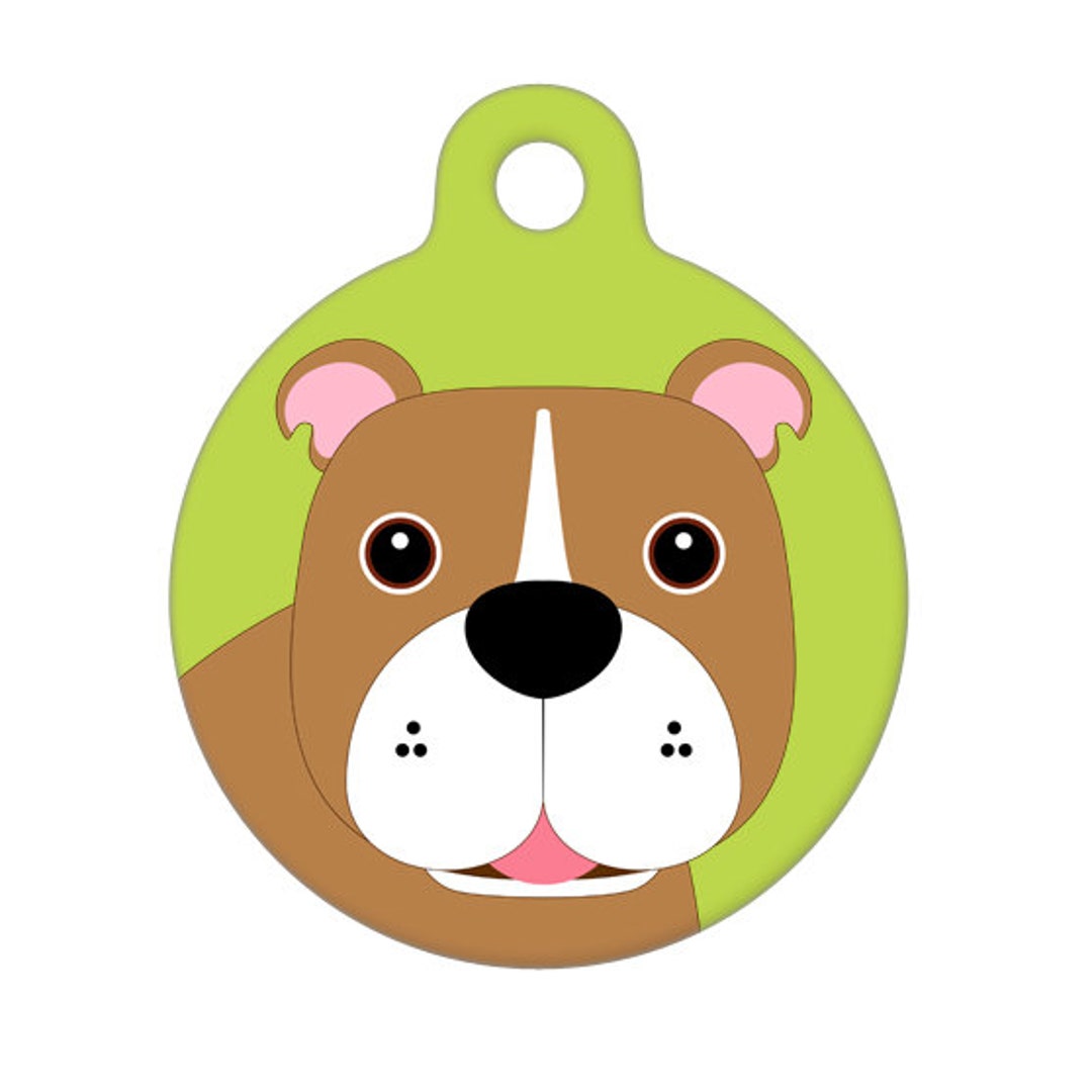 Pet ID Tag Bulldog - Etsy