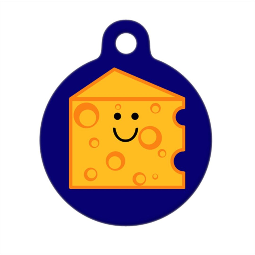 Pet ID Tag - Cheesy - Etsy