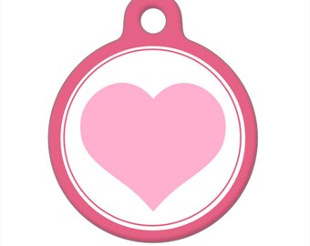 Neon Love | Heart Pet ID Tag, Hot Pink Dog Tag, Custom Cat and Dog ...