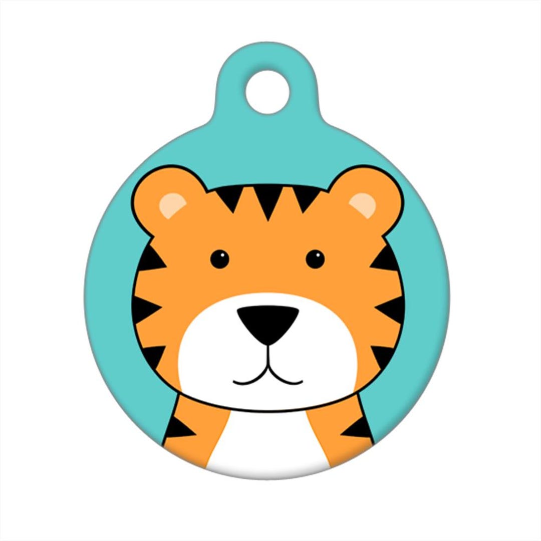 Pet ID Tag - Tiger - Etsy