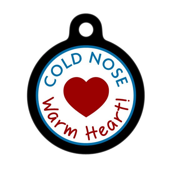 Pet ID Tag Cold Nose Warm Heart | Etsy