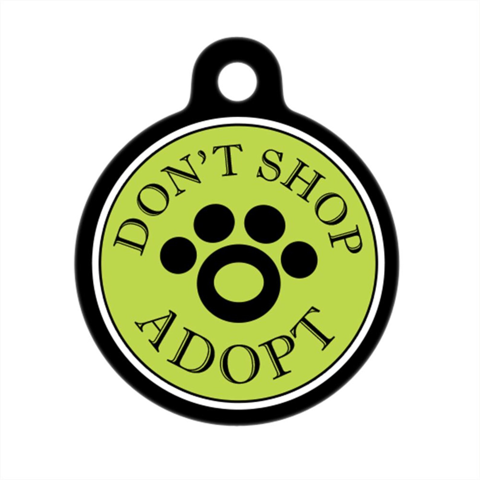 Pet ID Tag - Don't Shop Adopt - Etsy