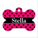 Pet ID Tag Stella Polka Dot Custom Name on Front - Etsy