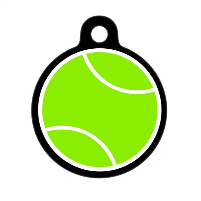 Pet ID Tag - Tennis Ball - Etsy