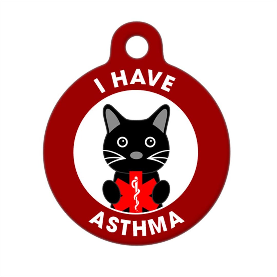 Medical ID Tag - I Have Asthma Medical Alert - Black Cat - Etsy