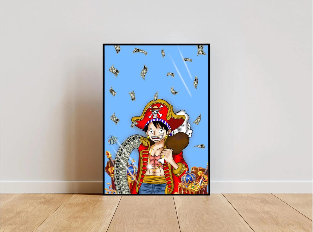 One Piece Inspired Money Spread Design Print - Etsy